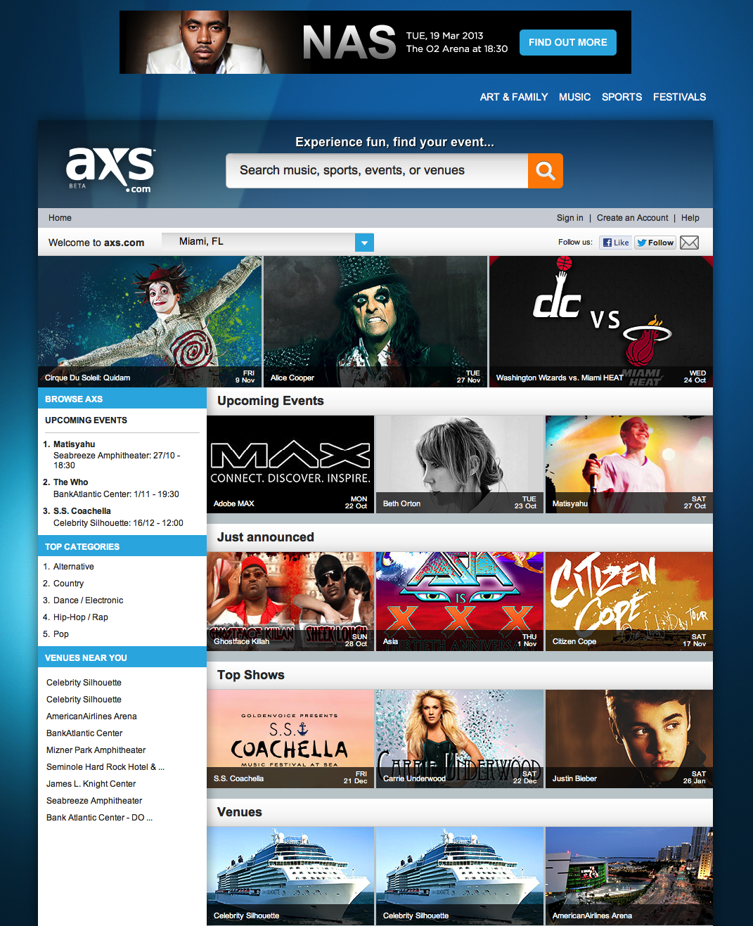 Concert Tickets, Sports Ticket Sales at Top Venues around the World ...