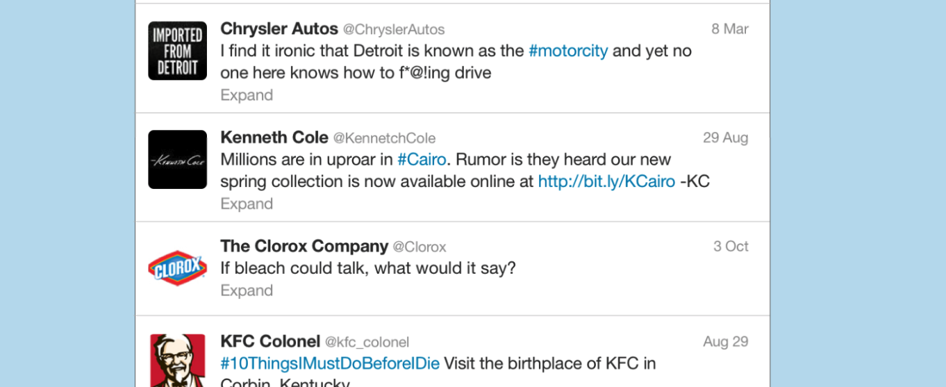 Twitter Fails by Brands – digitalwellbeing.org